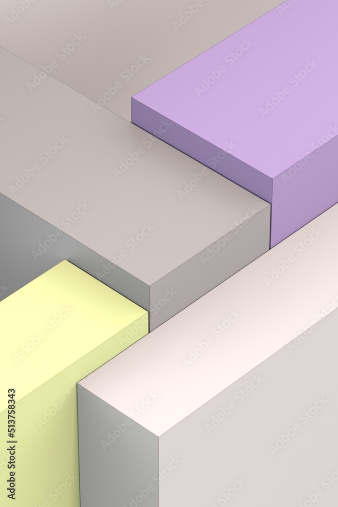 3d rectangle stage podium scene minimal studio background. Display for ...