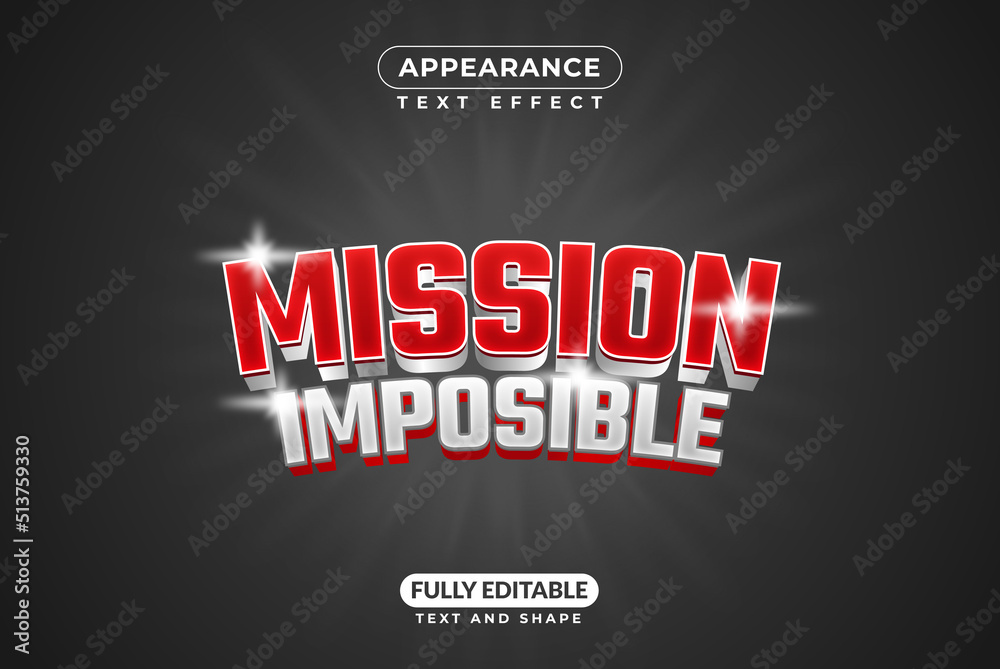 Mission Imposible Spy Agent Secret Editable Vector Text Effect For ...