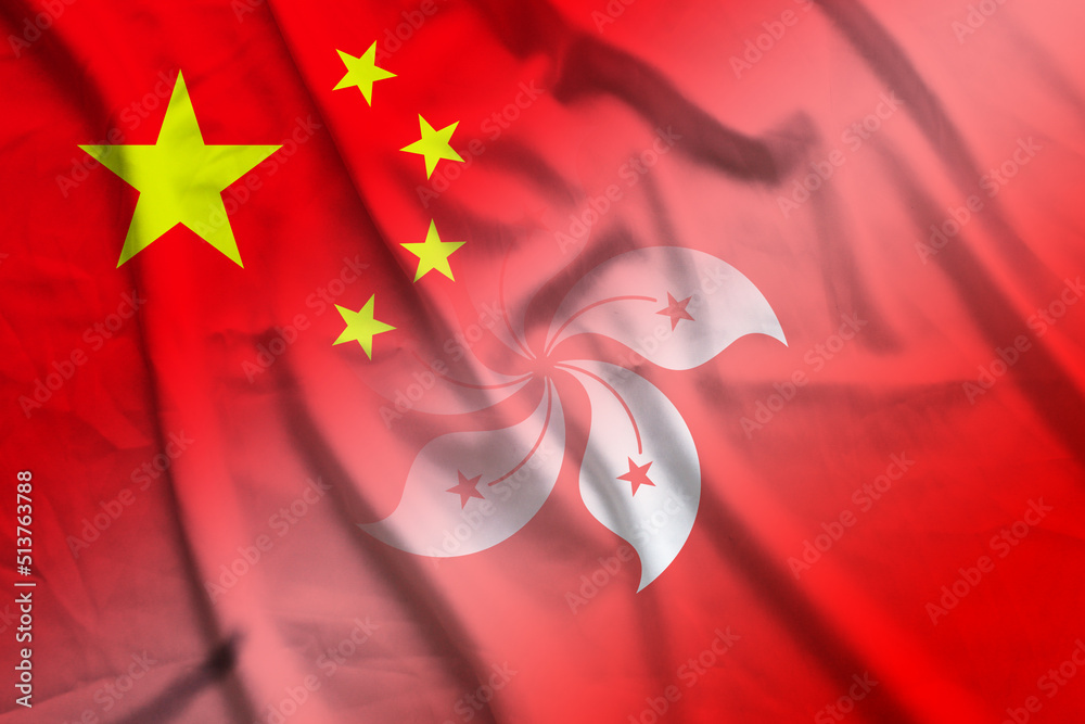 China and Hong Kong political flag transborder relations HKG CXR Stock ...