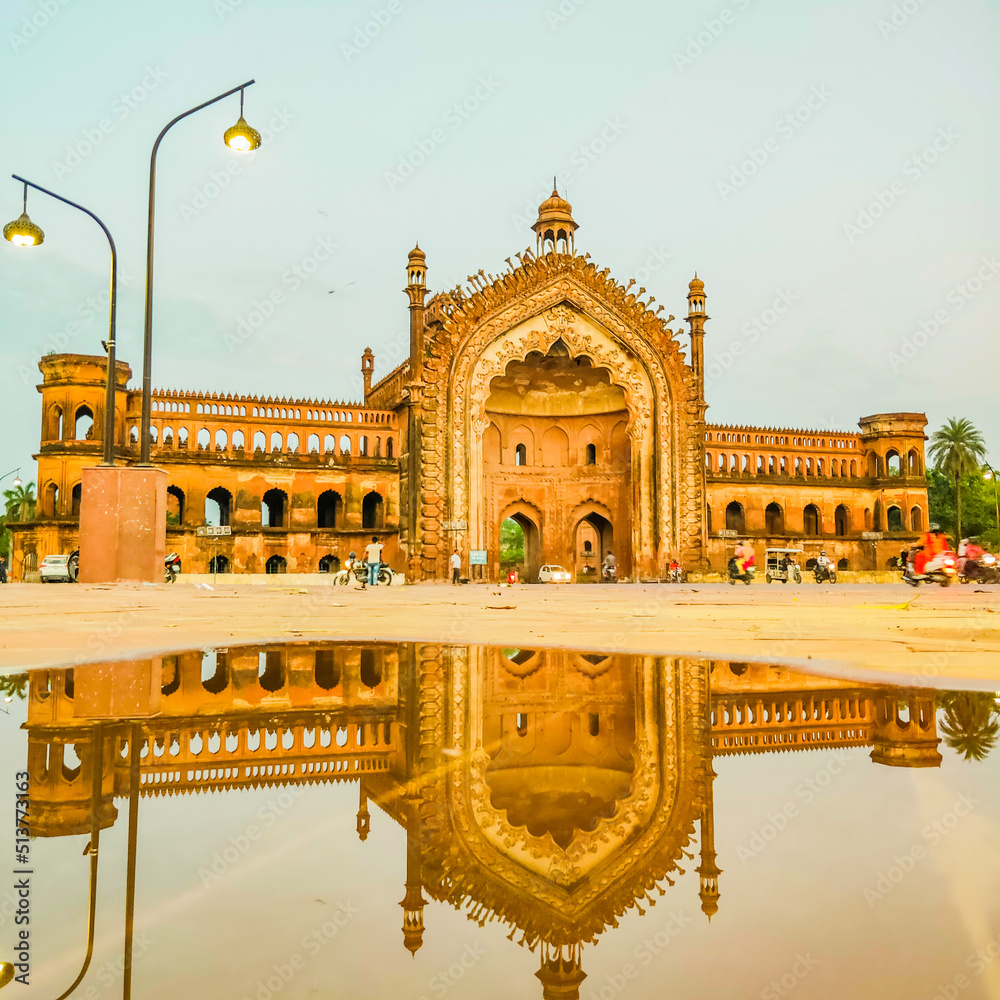 The Rumi Darwaza, in Lucknow, Uttar Pradesh, India, is an imposing ...