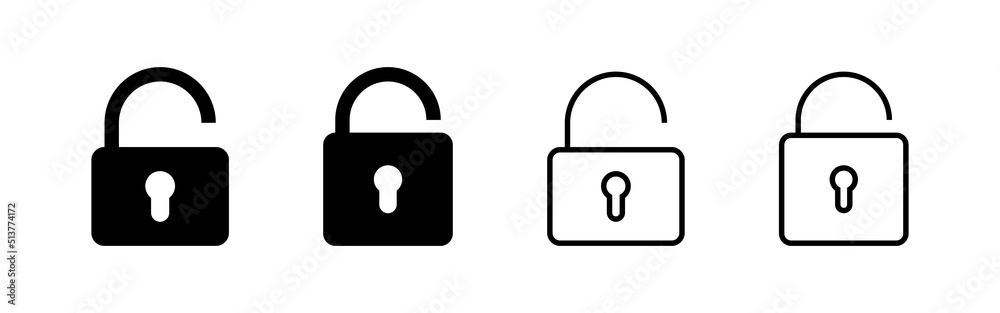 Unlock icon vector. Unlock sign and symbol. unlocked padlock icon Stock ...