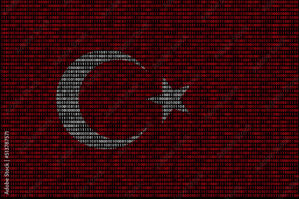 Turkey flag superimposed on duplicate computer code that permeates each ...