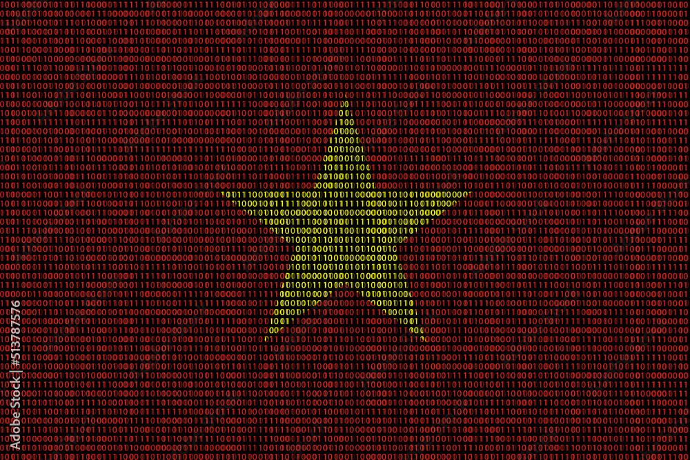 Vietnam flag superimposed on duplicate computer code that permeates ...