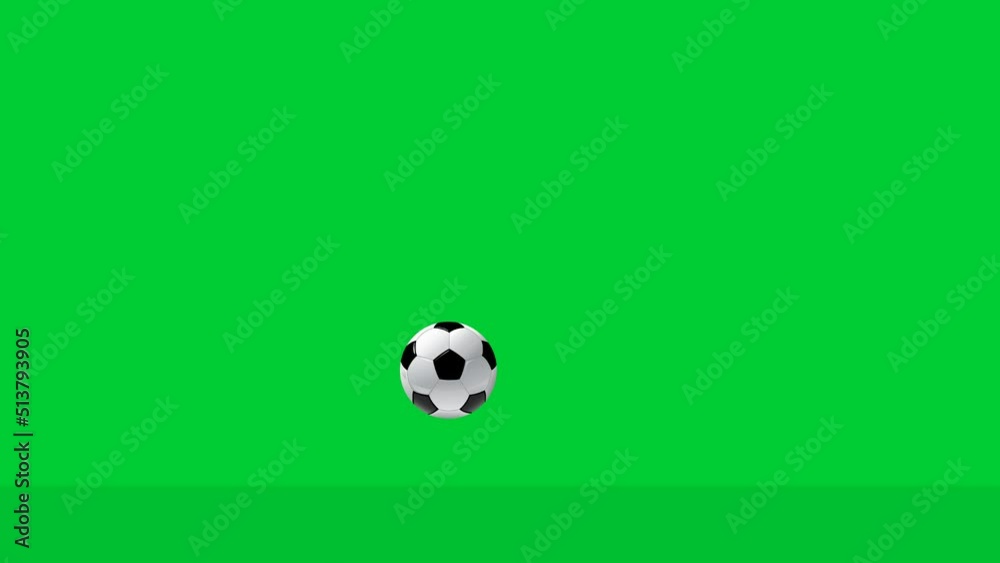 Vidéo Stock football bouncing animation. with green background. soccer ...