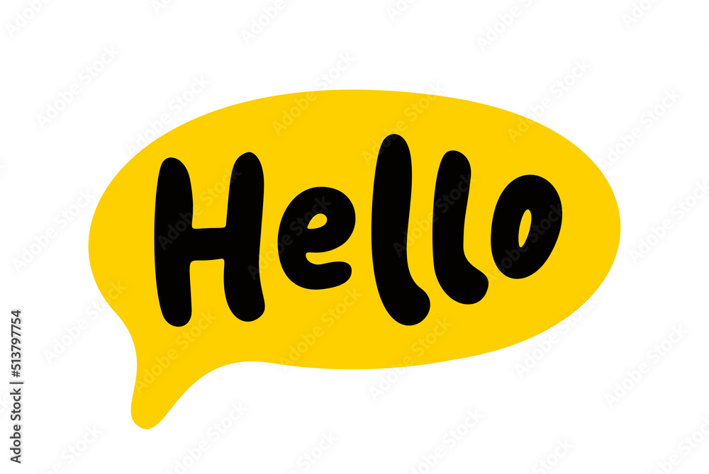 Poster Hello speech bubble – Wall Art | UkPosters