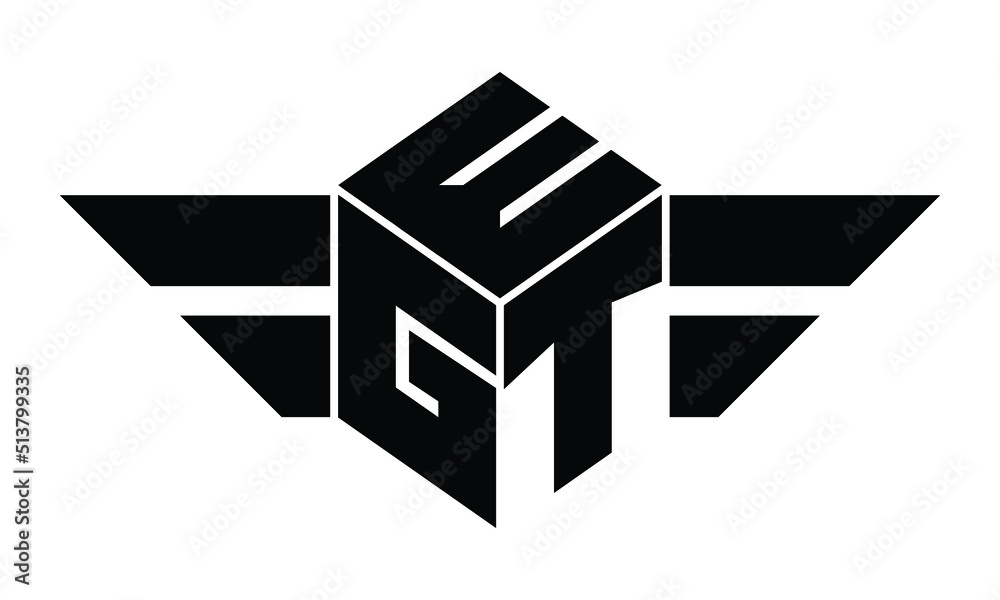 EGT three letter gaming logo in polygon cube shape logo design vector ...