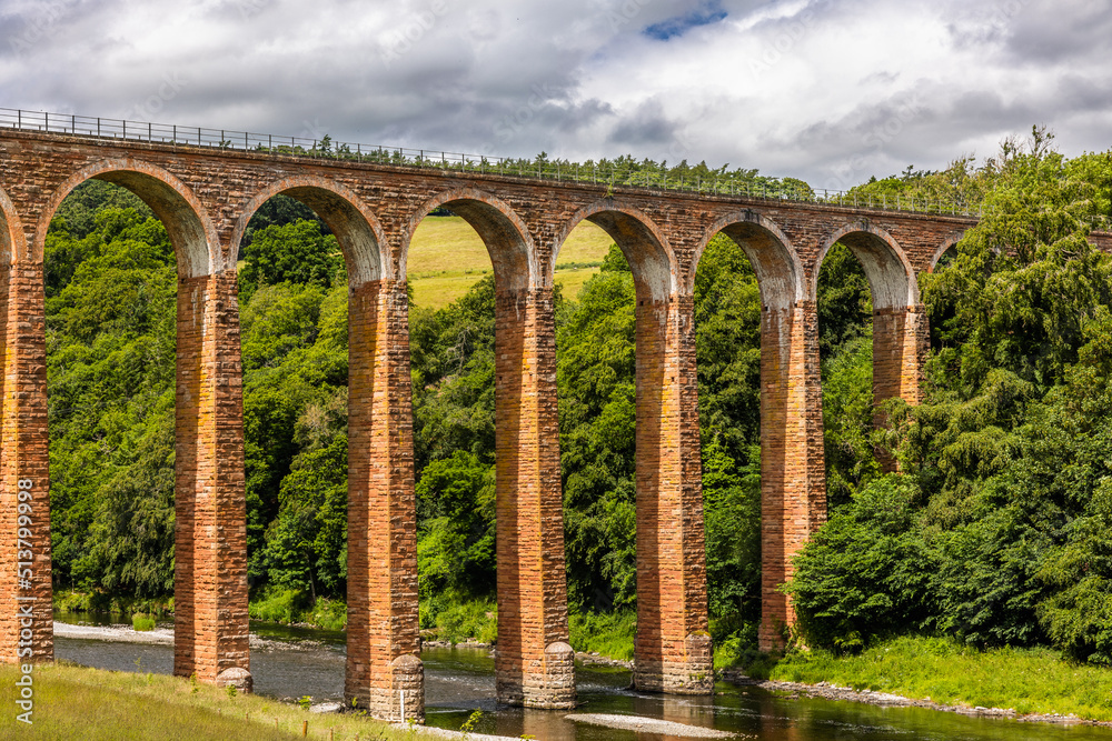 Built in 1863, the Leaderfoot Viaduct, is a railway viaduct over the ...