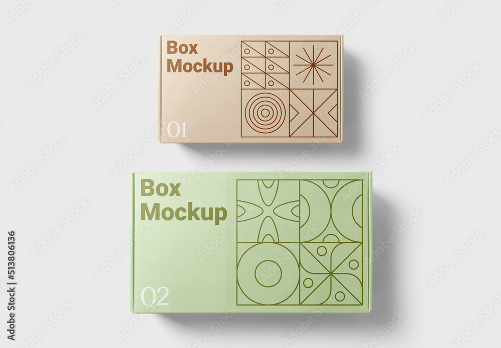 Rectangle Box Mockups Stock Template | Adobe Stock