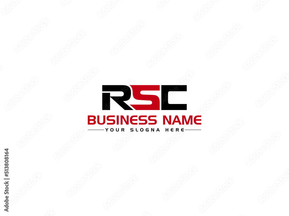 Simple RSC Logo Letter, Colorful RS r s c Logo Icon Vector Image With ...