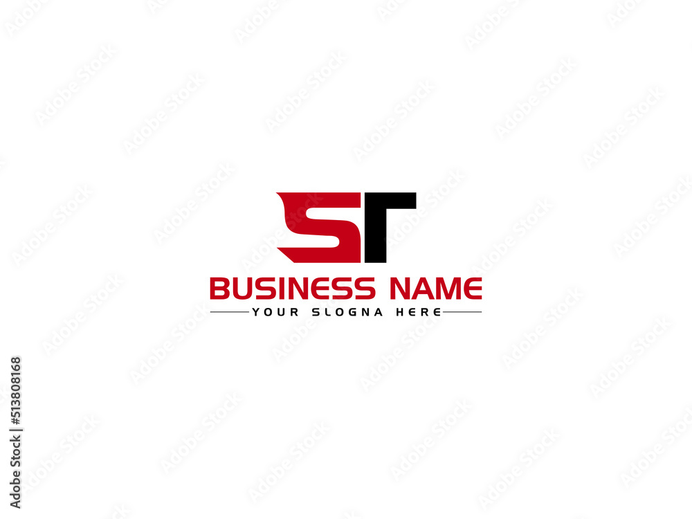 Initial ST Logo Icon Vector, Creative St ts Logo Letter Design With ...