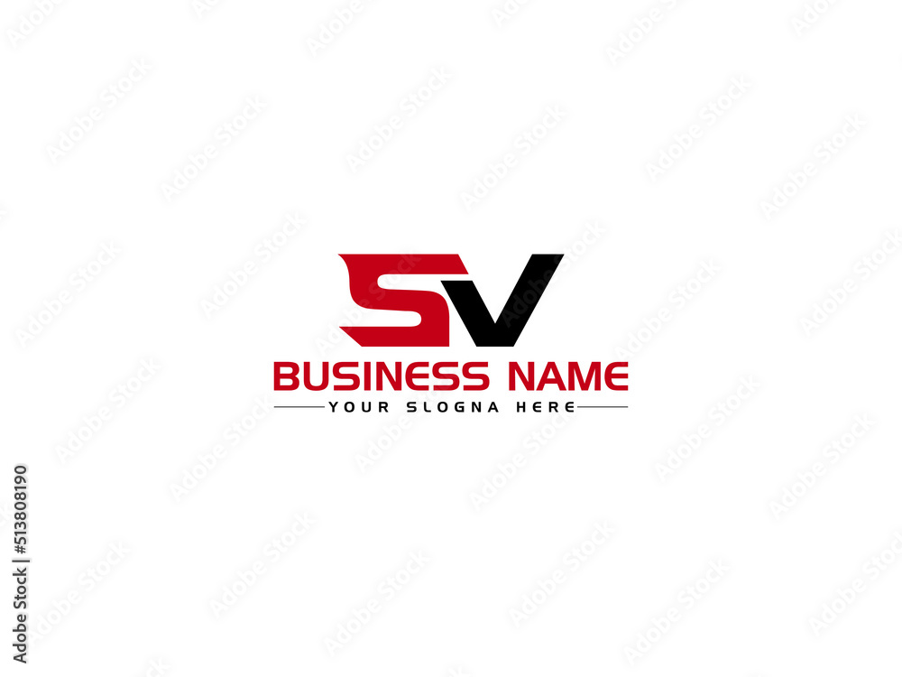 Initial SV Logo Icon Vector, Creative Sv vs Logo Letter Design With ...