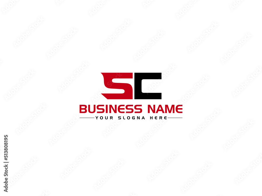 Initial SC Logo Icon Vector, Creative Sc cs Logo Letter Design With ...