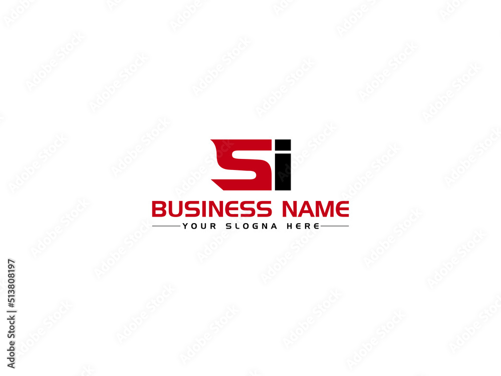 Initial SI Logo Icon Vector, Creative Si is Logo Letter Design With ...