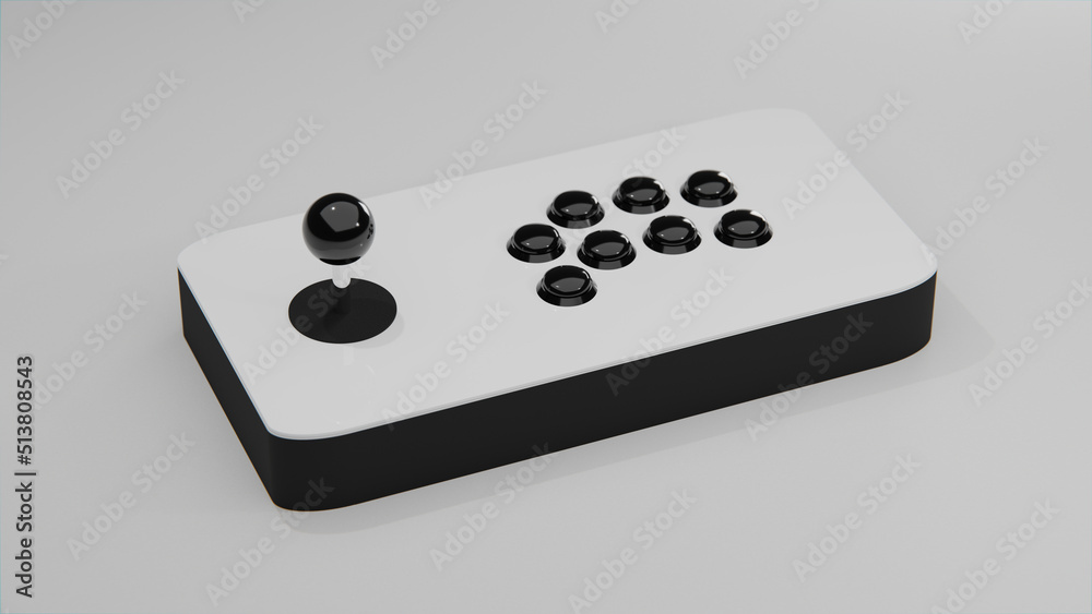 Arcade controller, for video games, vintage fighting games, isolated ...