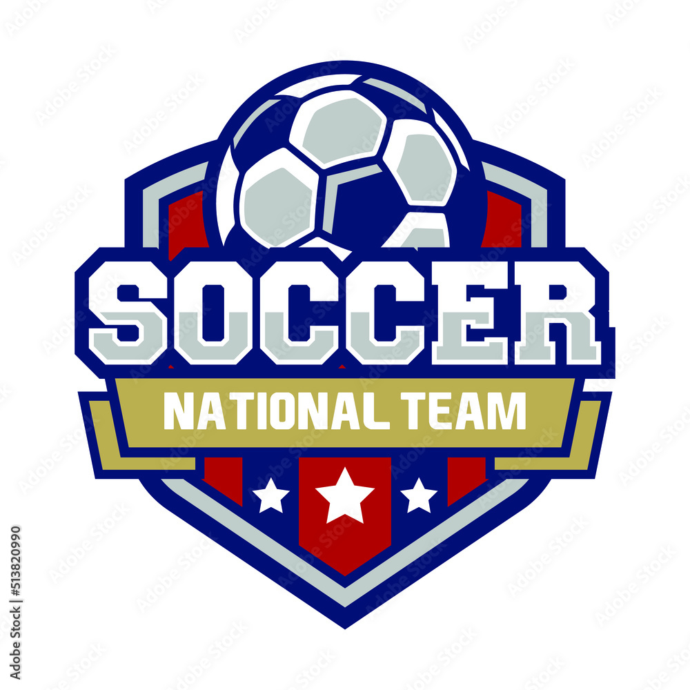 Soccer Logo or football club sign Badge. Football logo with shield ...