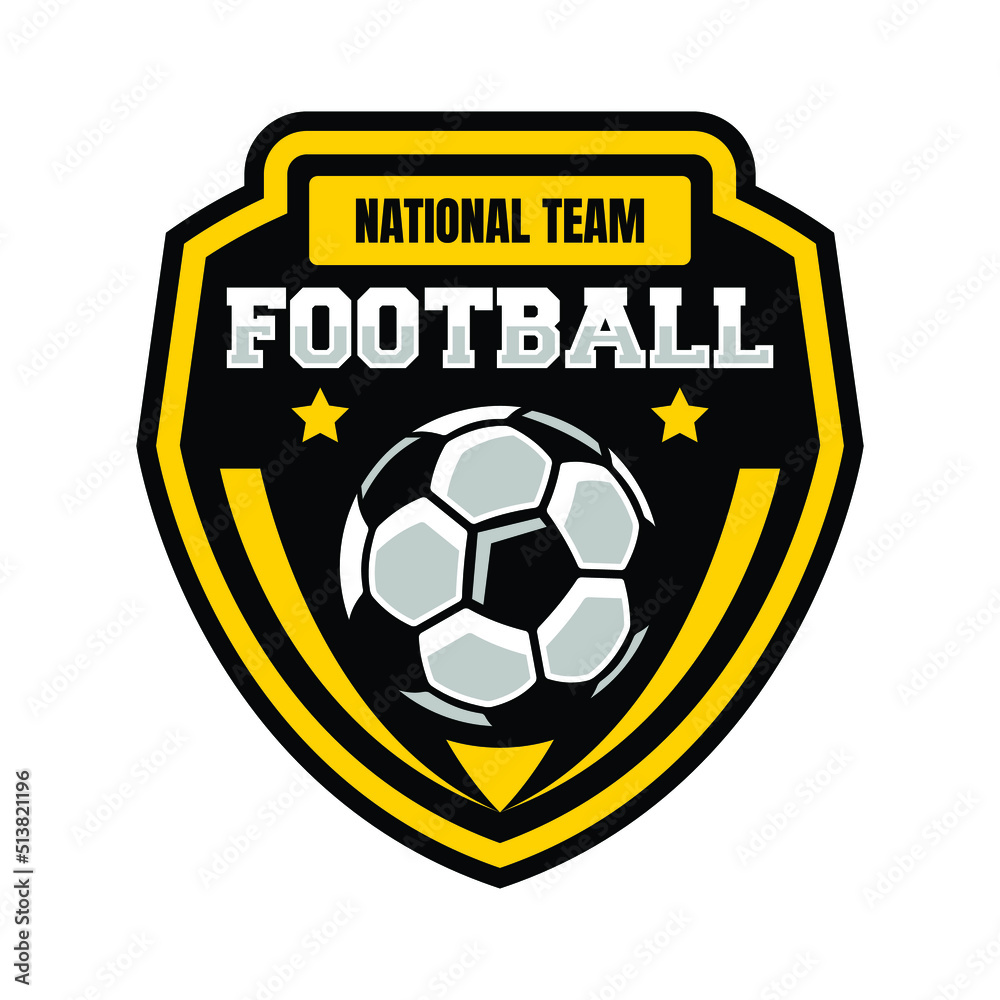 Soccer Logo or football club sign Badge. Football logo with shield ...