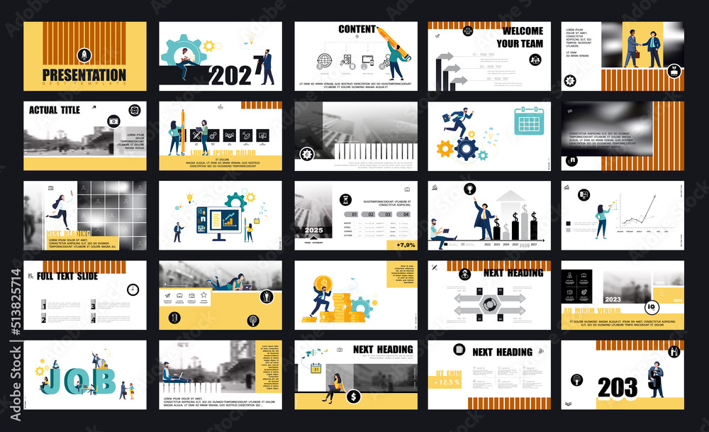 Business presentation, powerpoint, launch of a new business project ...