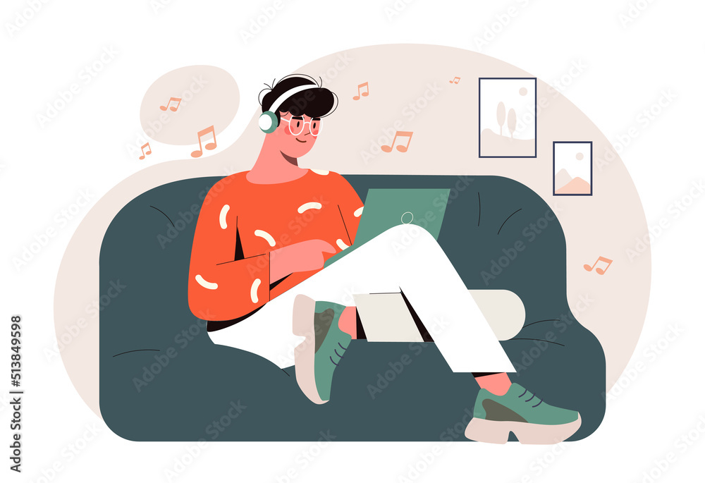 Relaxed Student Cartoon