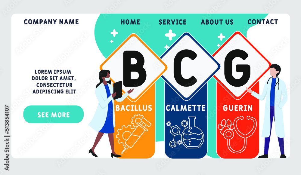 BCG Bacillus Calmette-Guerin acronym. medical concept background ...