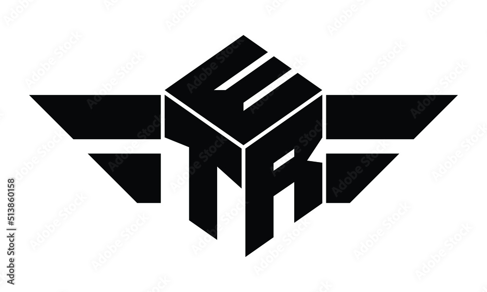 ETR three letter gaming logo in polygon cube shape logo design vector ...