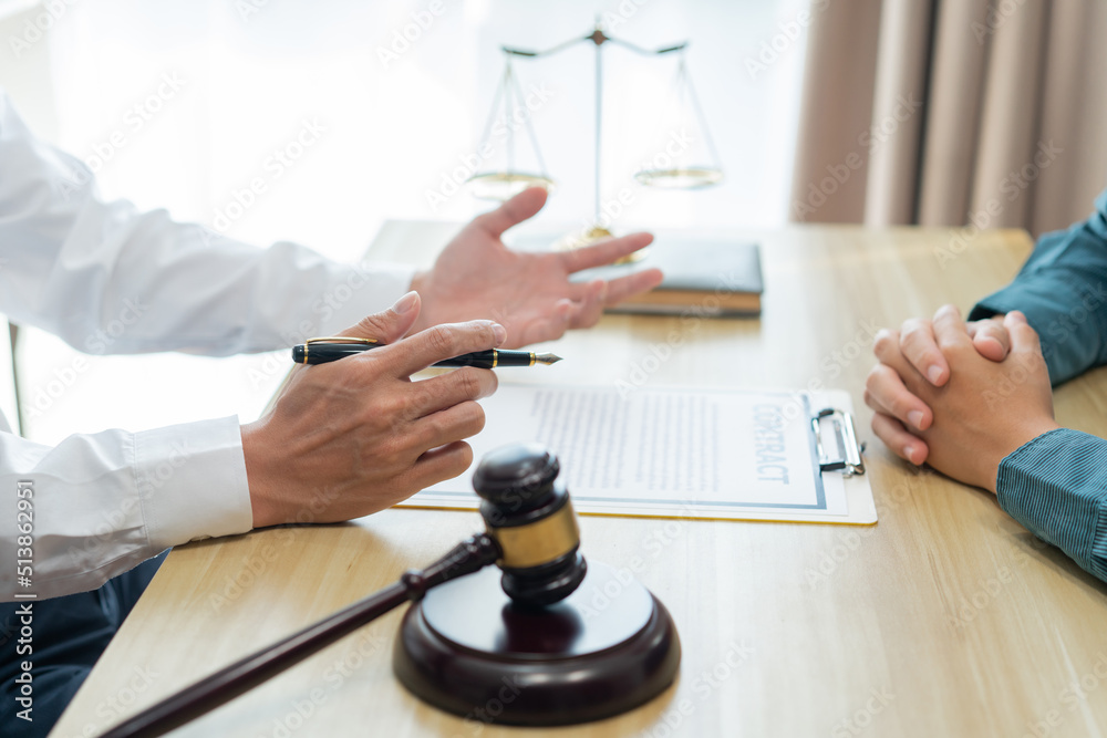 Law consultancy concept A male lawyer finding out some vague ...