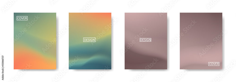 Set of abstract background with beautiful gradation color, colorful ...