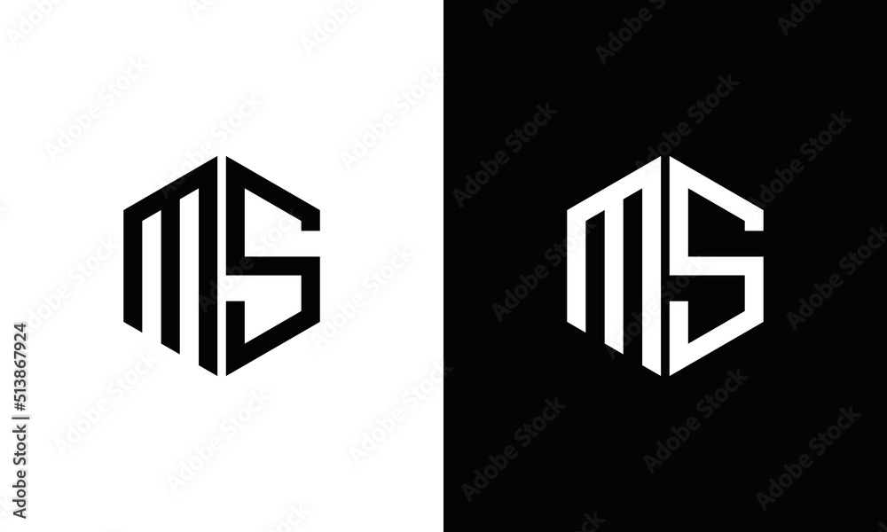 ms letter logo Stock Vector | Adobe Stock