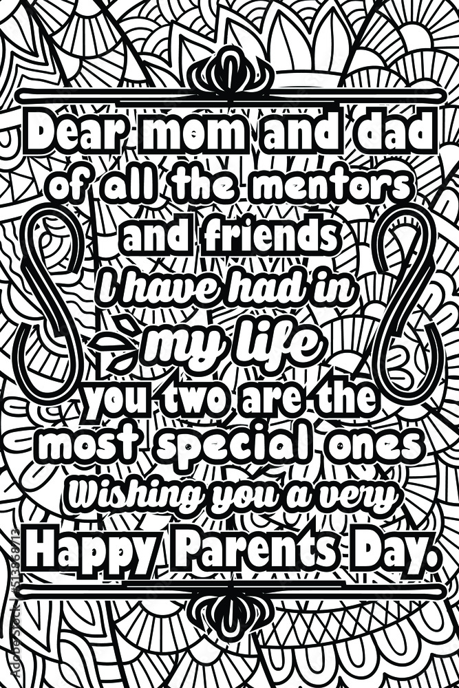 parents day quotes coloring page design. inspirational coloring pages ...