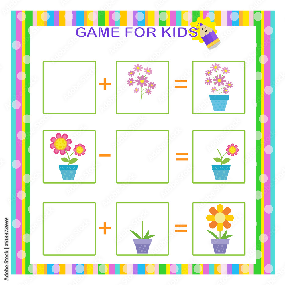 Logic game for kids. Preschool worksheet activity. Printable worksheet ...