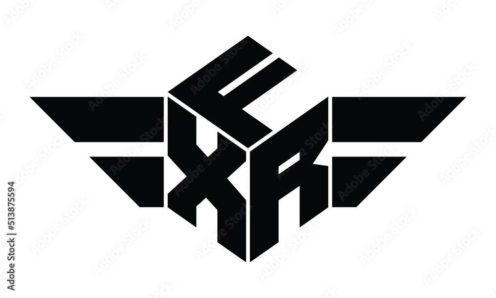 FXR three letter gaming logo in polygon cube shape logo design vector ...