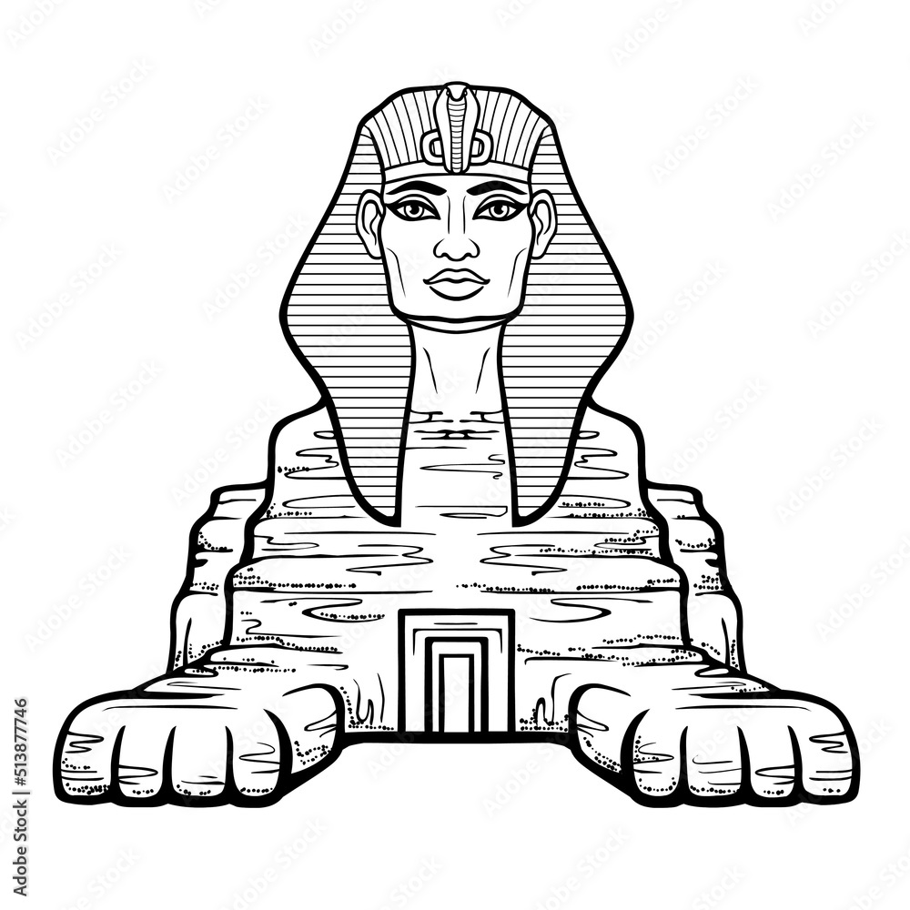Sphinx Head Drawing
