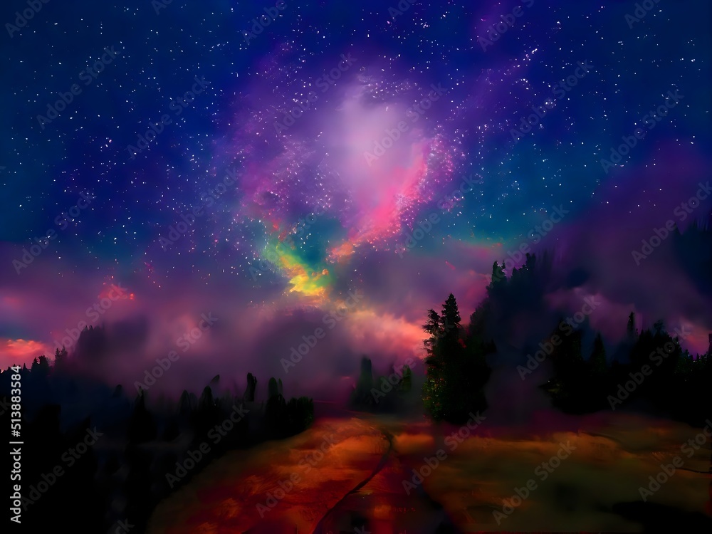 Colorful Lights In The Sky