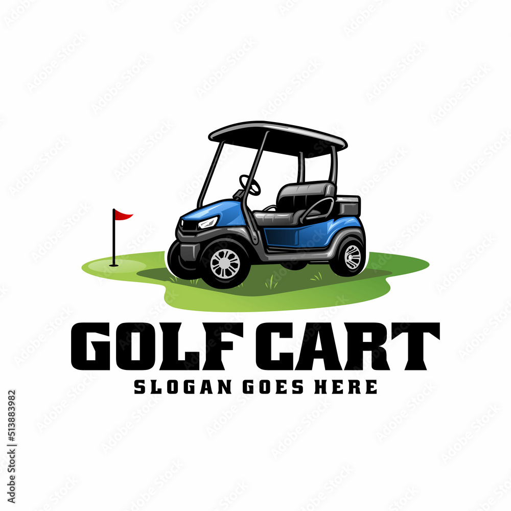 buggy - golf cart illustration logo vector Stock Vector | Adobe Stock