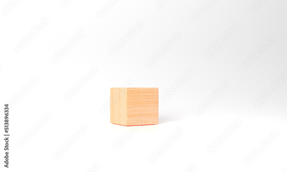 3d rendering business concept minimal as group of wood cube for your ...