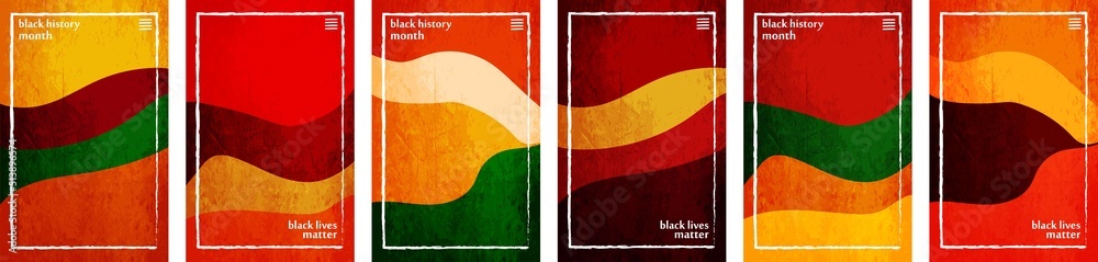 Black History Month theme color tone, hues crushed paper vertical ...