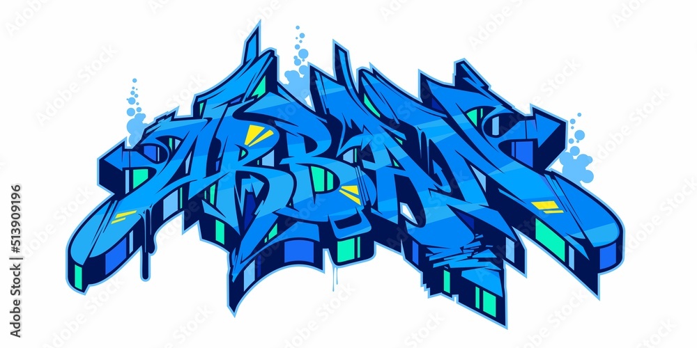 Abstract Graffiti Street Art Style Word Urban Lettering Vector ...