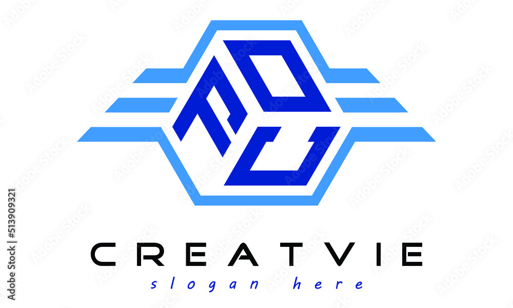 FOC three letter geometrical wings logo design vector template ...