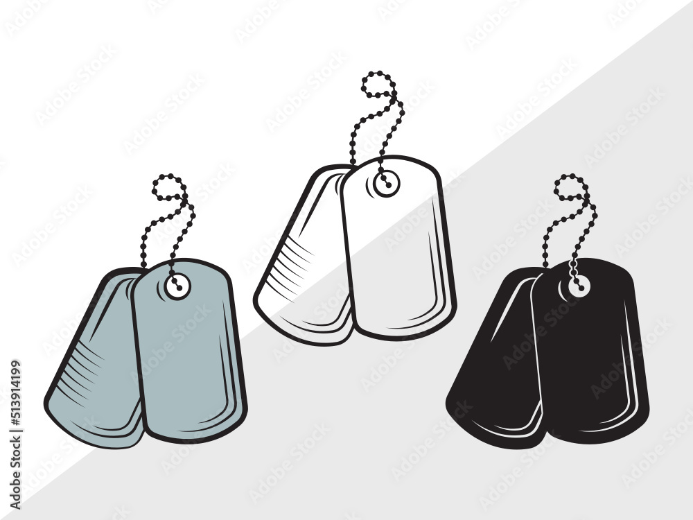 Dog Tag Army SVG Cut File | Dog Tags Svg | Military Dog Tags Svg ...