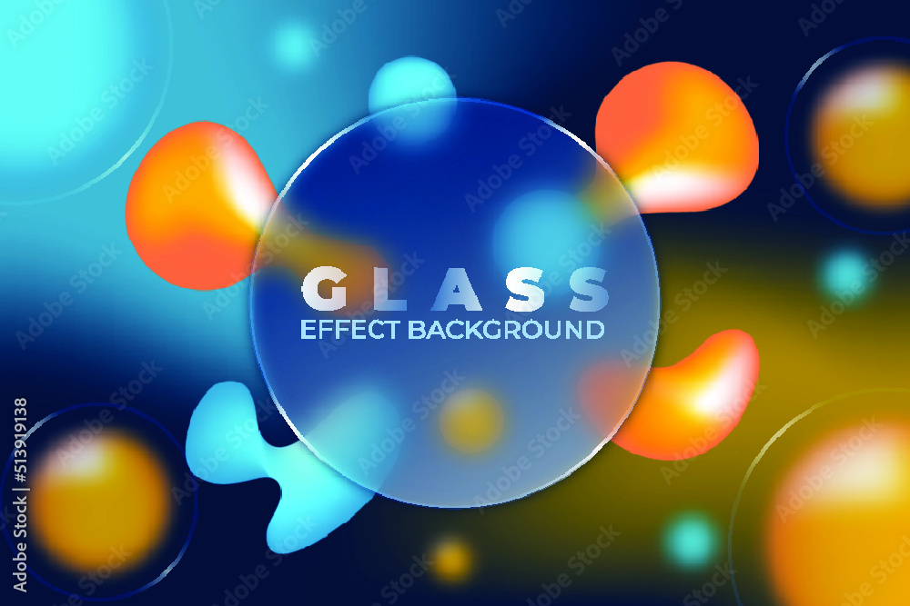 Gradient glassmorphism glass effect shape background Stock Vector ...