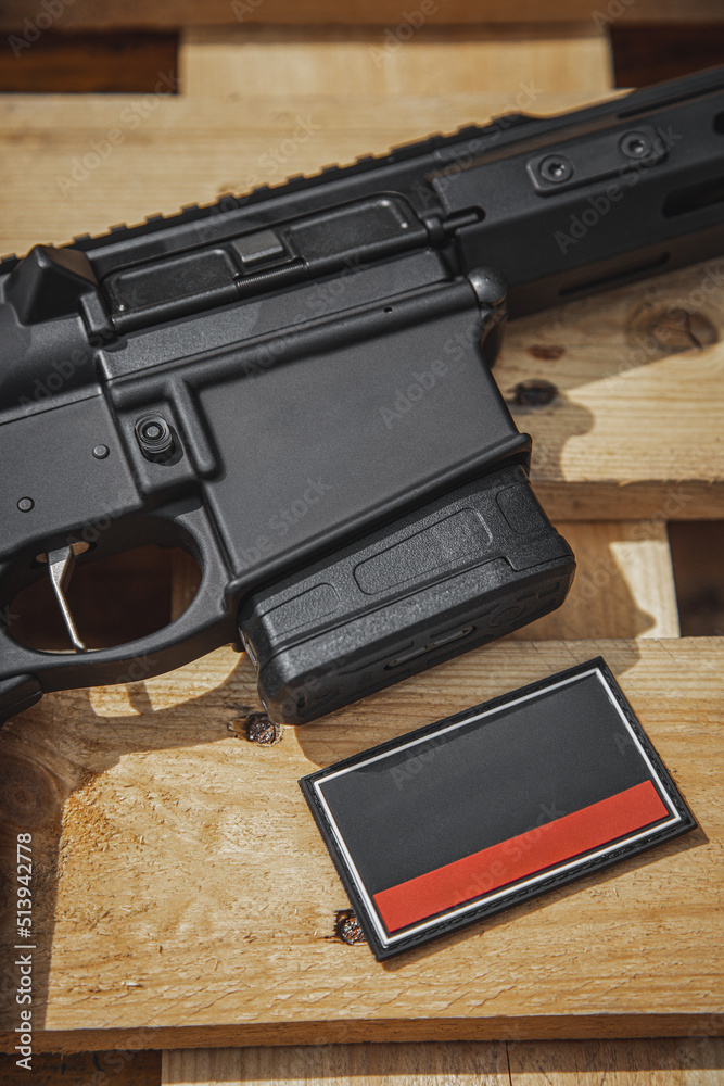 Modern automatic rifle. Weapons for police, special forces and the army ...