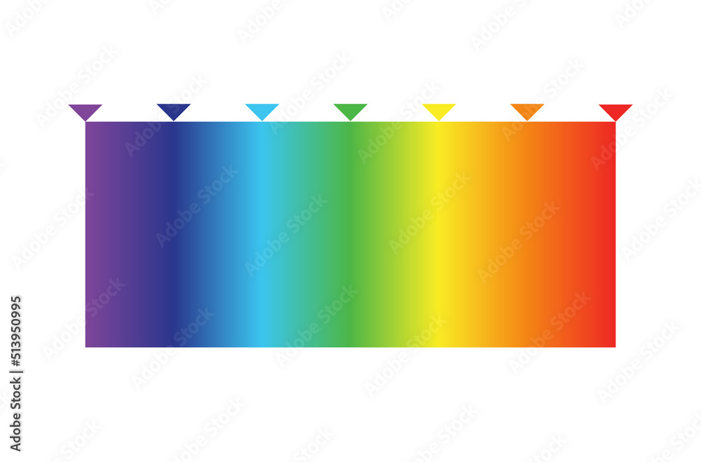 Color spectrum bar in horizontal format. Gradients in different ...