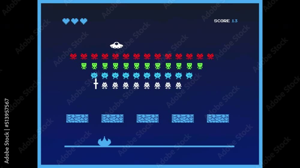 Retro 8 Bit Eighties Inspired Console Arcade Video Game. Loading Screen ...