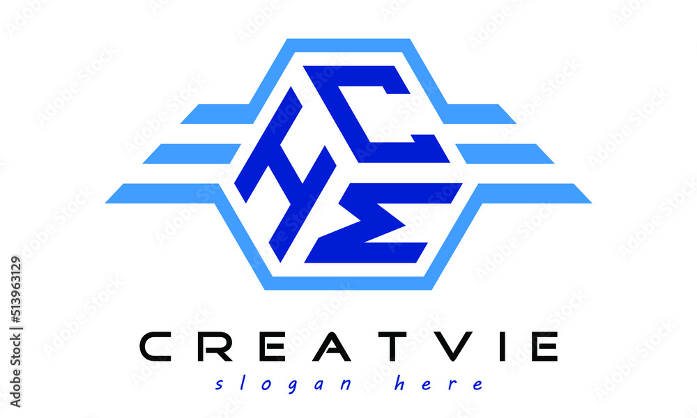 HCM three letter geometrical wings logo design vector template ...
