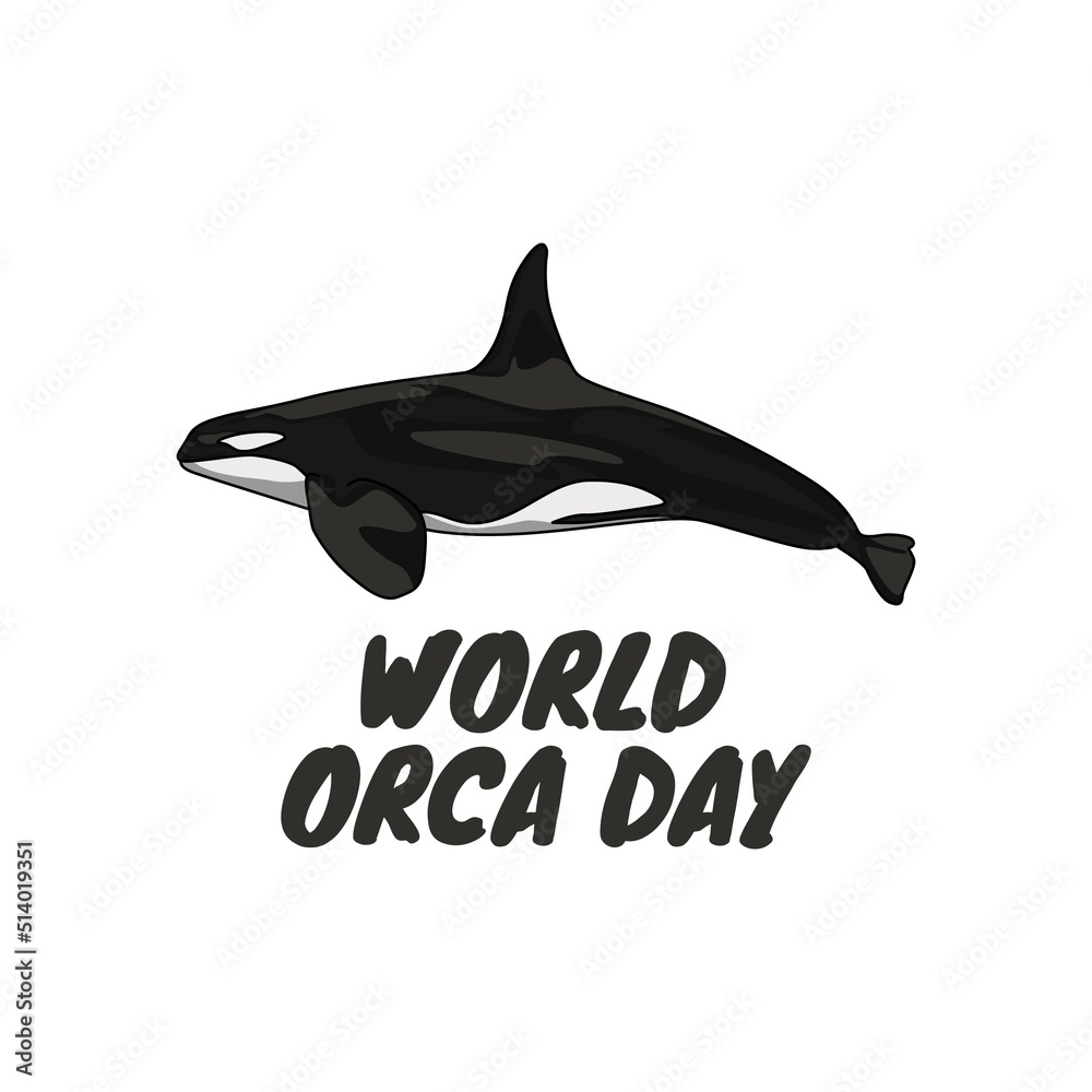 vector graphic of world orca day good for world orca day celebration ...