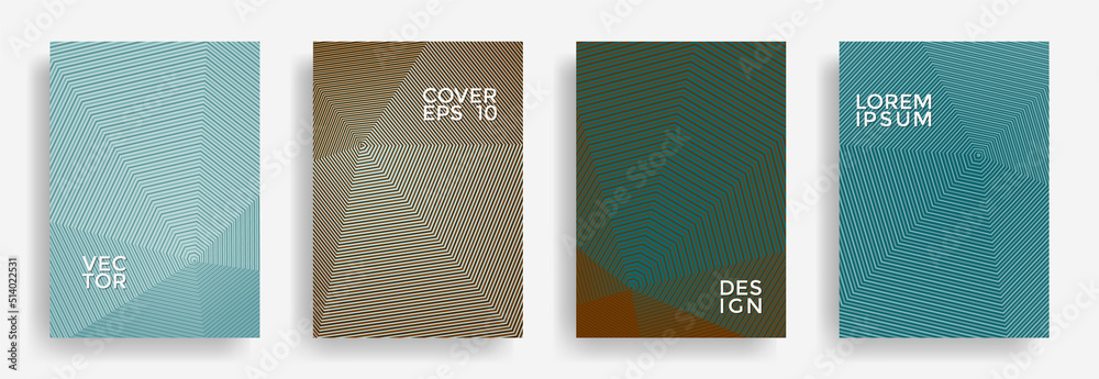 Hexagonal halftone pattern cover pages vector creative design. Stock ...