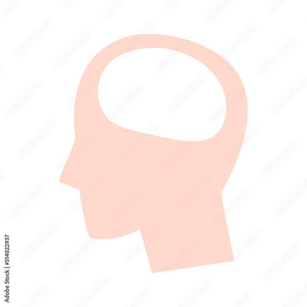 Póster Empty mindset icon. Clipart image isolated on white background ...