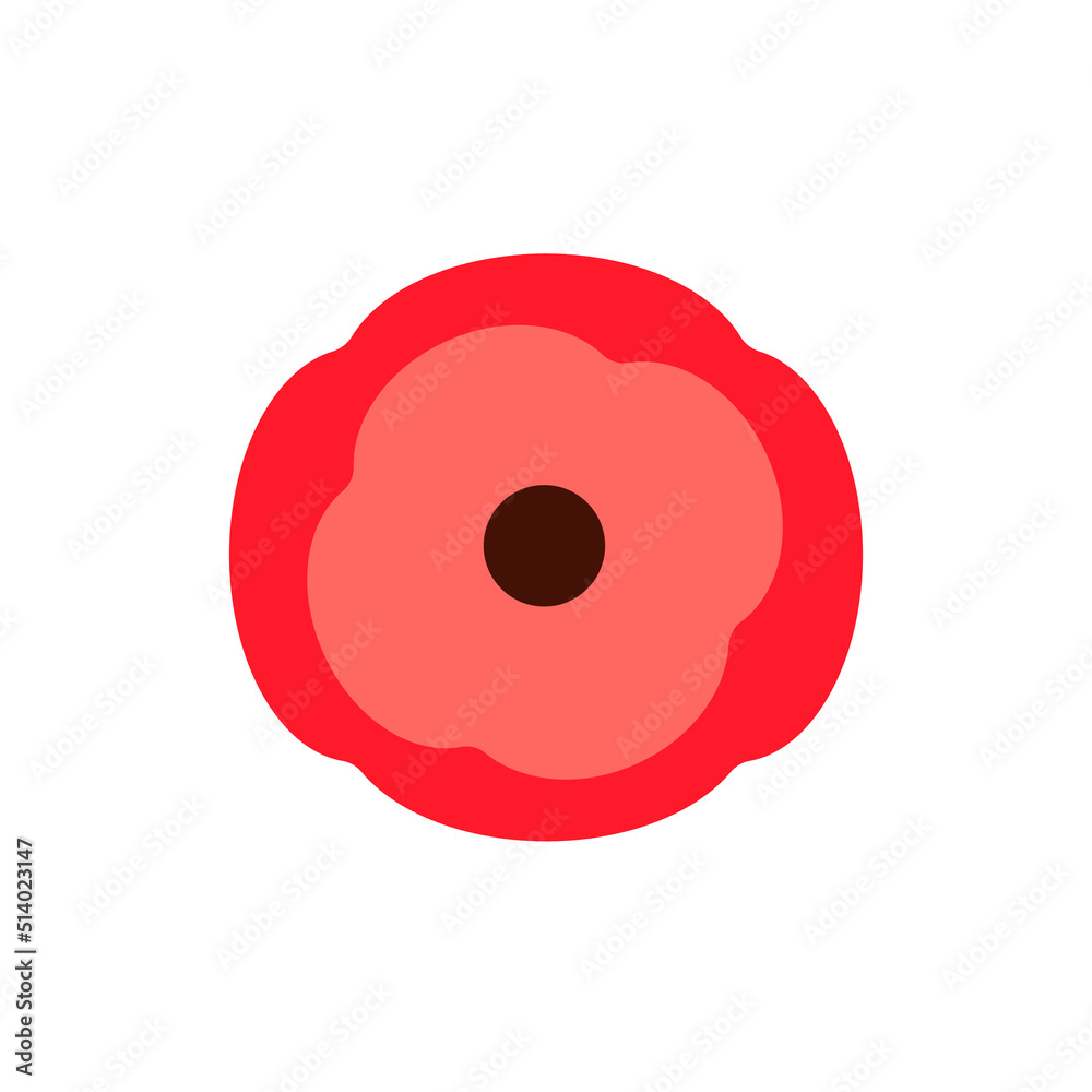 Poppy flower icon. Clipart image isolated on white background Stock ...