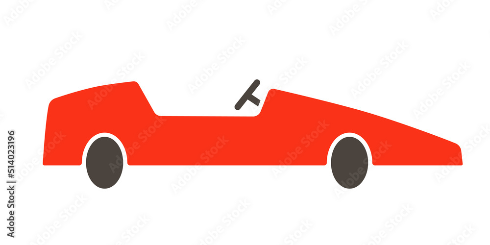 Soapbox derby car simple icon. Clipart image isolated on white ...