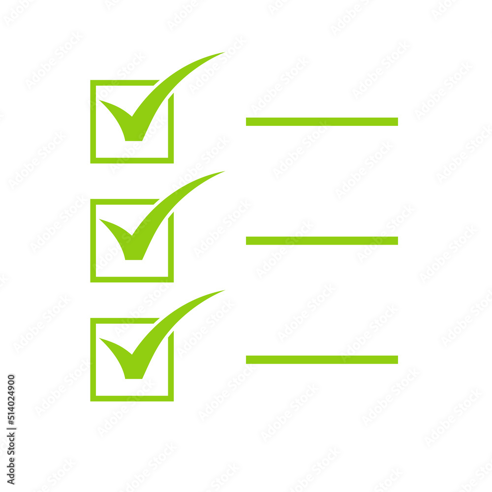 Triple check checklist image. Clipart image Stock Vector | Adobe Stock