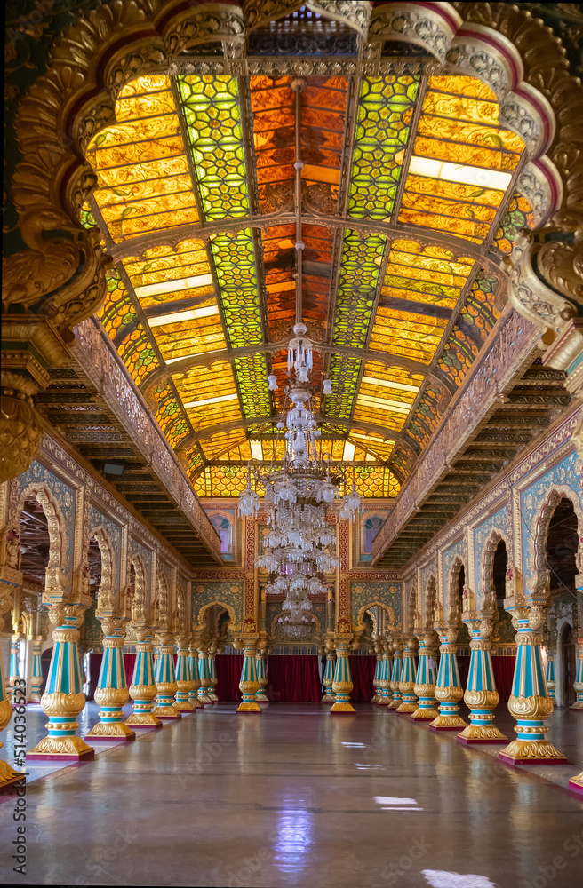 Mysore, Karnataka, India - November 25th 2018 : Beautiful decorated ...